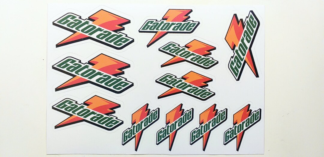 Gatorade Lightning Logo Sticker Set - Etsy