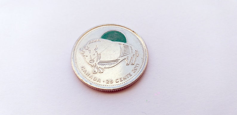 Colored Canadian Quarter Dollar Coins - Etsy