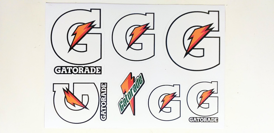 Gatorade White Logo Sticker Set - Etsy