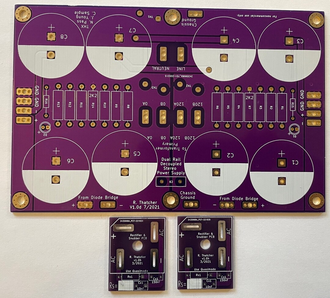 Kit de PCB de fuente de alimentación desacoplada de doble riel estéreo ...