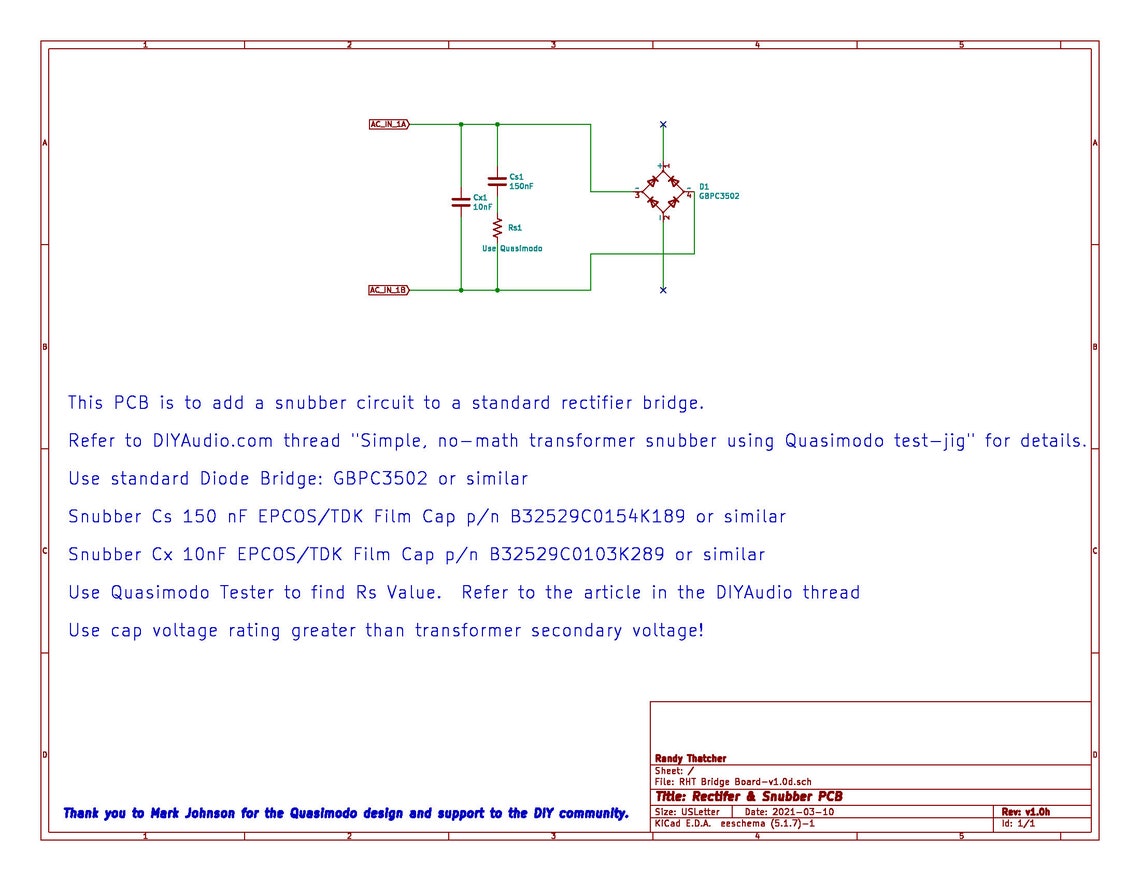 CL-60 Soft Start / Ac-cap & Bridge Rectifier Snubber PCB Kit - Etsy