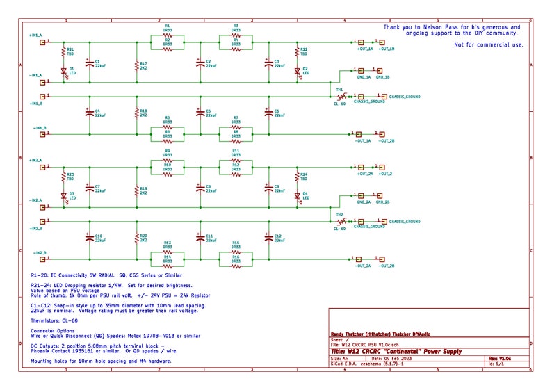 Dual Mono Class A W12 CRCRC Dual Rail Power Supply Kit: - Etsy