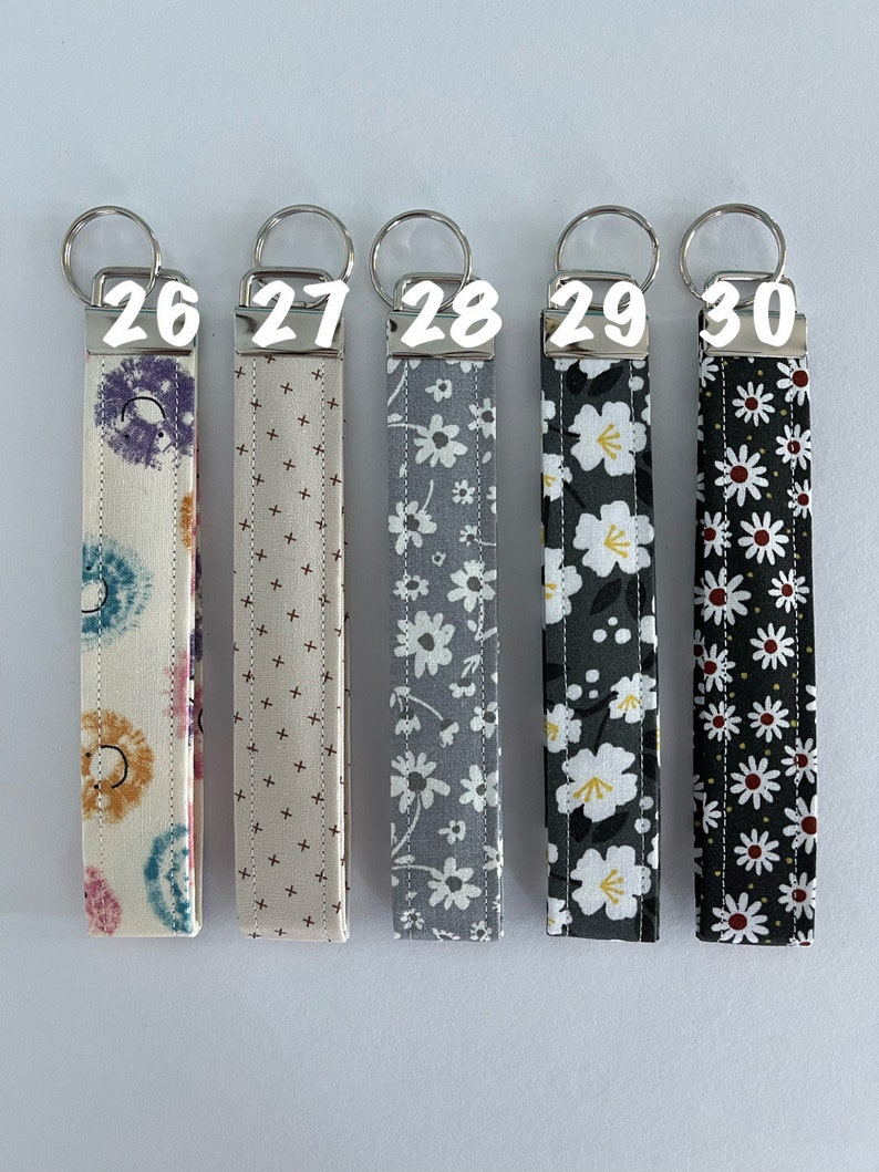 Fabric Wristlet Key Fob Keychains - Etsy