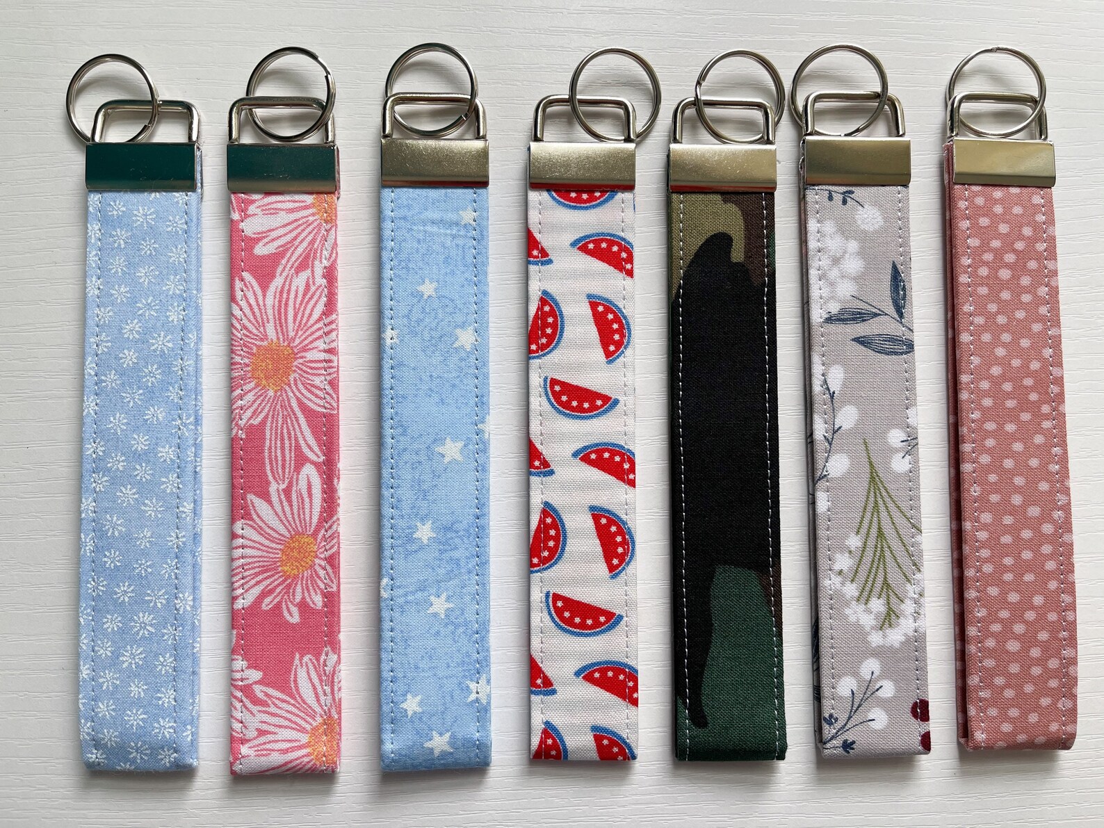 Fabric Wristlet Key Fob Keychains | Etsy