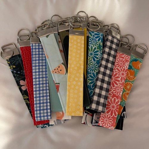 Fabric Wristlet Key Fob Keychains - Etsy