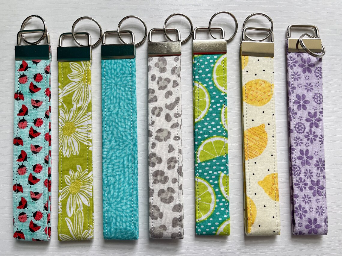 Fabric Wristlet Key Fob Keychains | Etsy