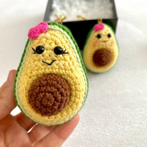 Crochet Avocado Keychain Amigurumi Avocado Keyring Avocado - Etsy