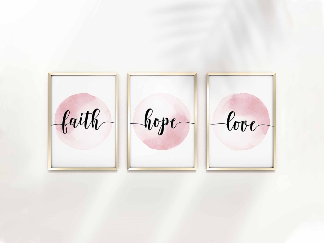 Christian Wall Art Prints: Faith, Hope, and Love Bible Verse Downloads ...