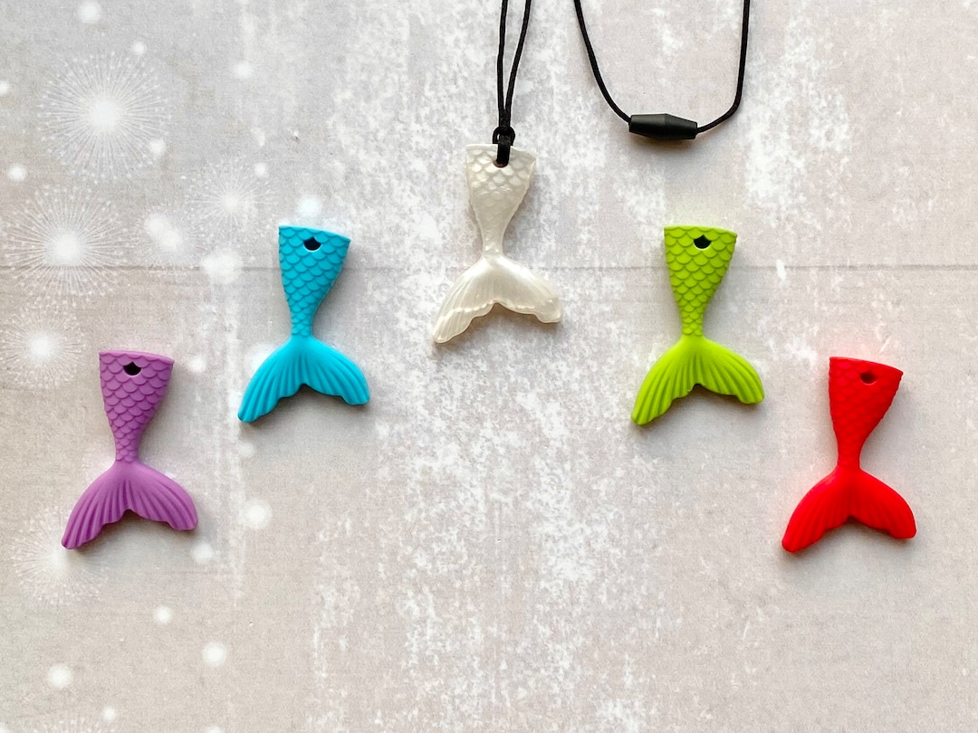 Fidget Necklace, Mermaid, Stimm Toy, Summer Jewelry, Adult Fidget Toys ...