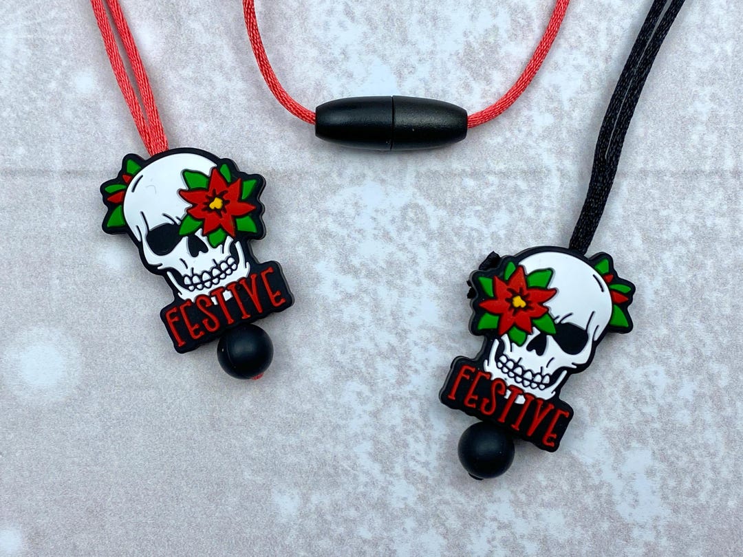 Fidget Necklace, Skull, Stim Toy, Halloween Gifts, Goth Jewelry, Fidget ...