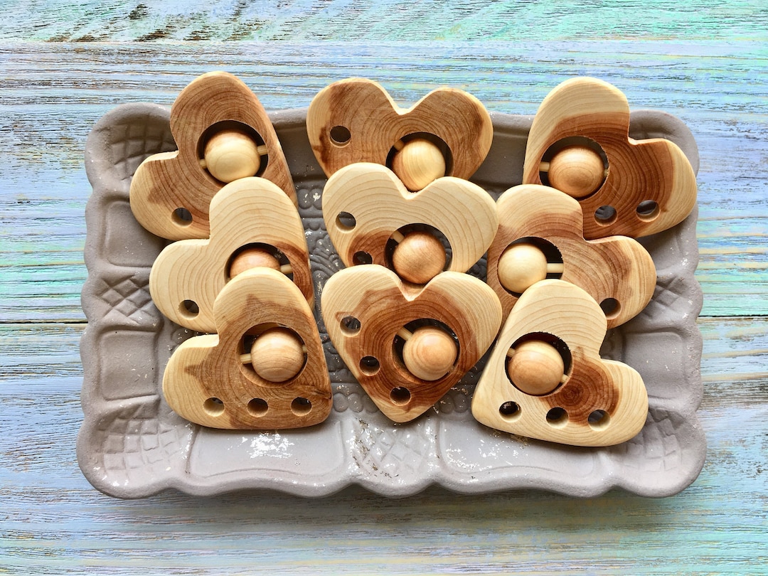 Wooden Heart, Juniper, Wooden Fidget, Craft Supplies, Stim Toy, Jewelry ...