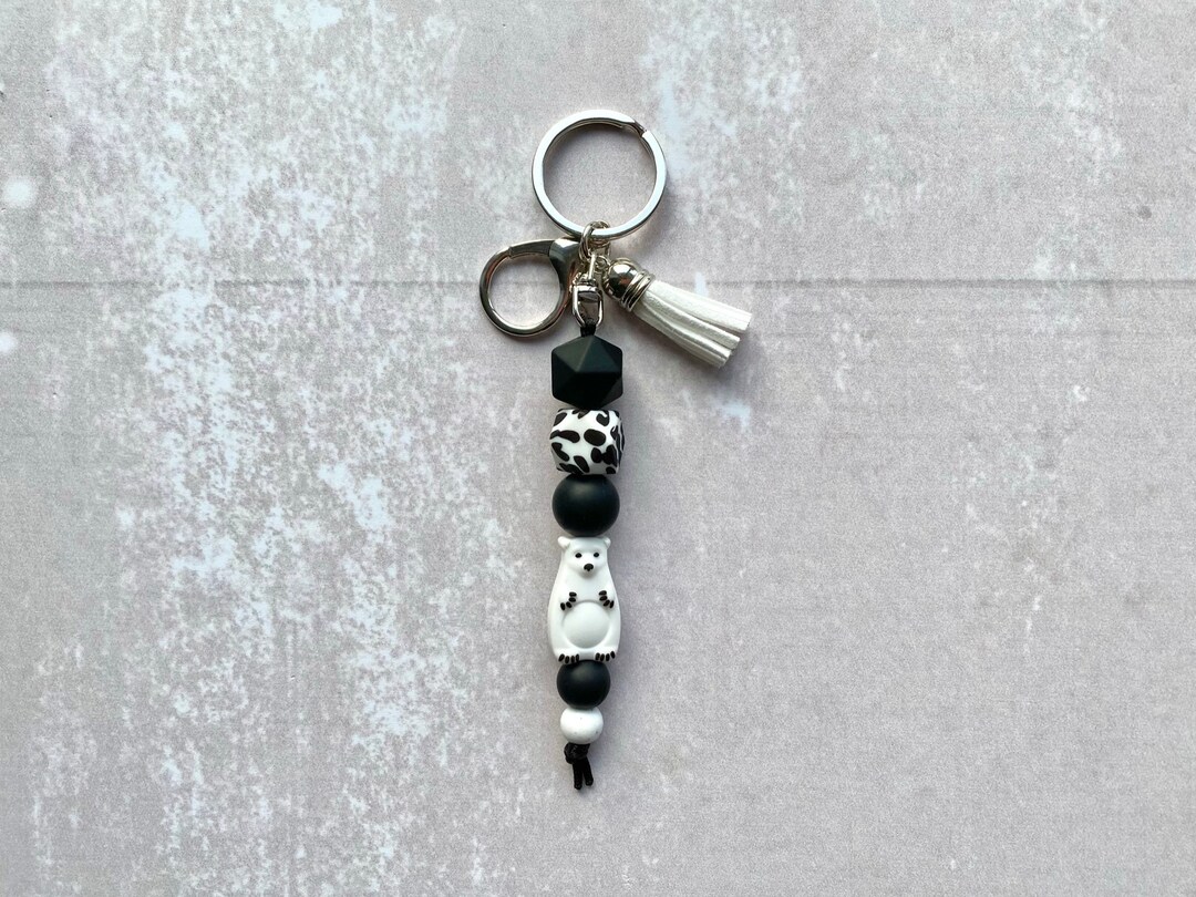 Fidget Keychain, Stimming Toys, Handmade Gift, Polar Bear, Fidgets ...