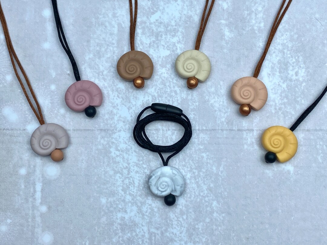 Fidget Necklace, Shell, Stim Jewelry, Fidget Toys, Stim Toy, Fidgets, Stimming Toys, Shell ...