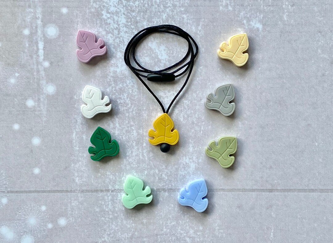 Fidget Necklace, Monstera Leaf, Adult Fidget Toys, Summer Jewelry ...