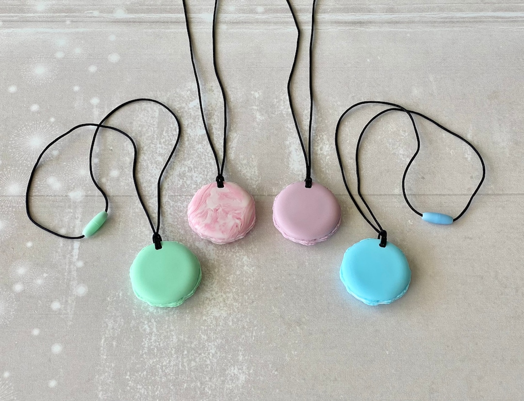 Chewelry, Adult Fidget Toys, Macarons, Fidget Necklace, Stim Toy, Adult ...