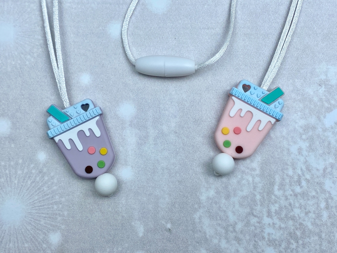 Fidget Necklace, Bubble Tea, Summer Jewelry, Stim Toy, Fidgets, Autism ...