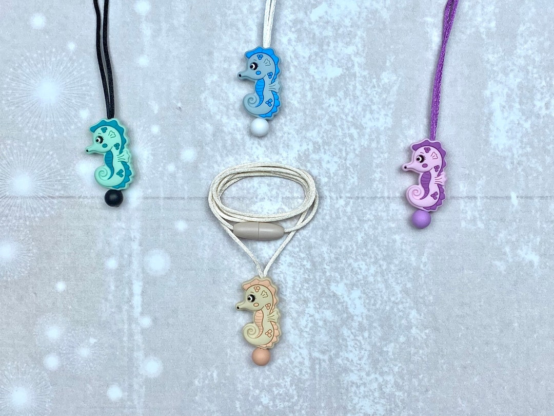Fidget Necklace Seahorse, Stim Toy, Fidgets, Seahorse Necklace, Fidget ...