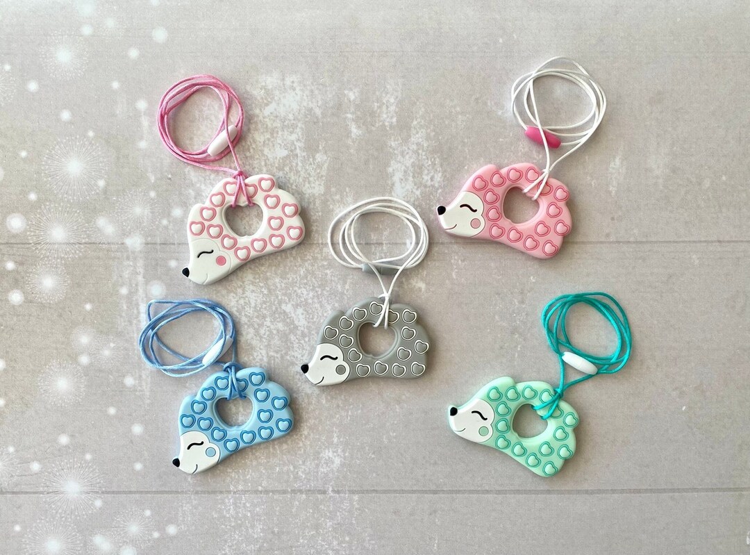 Hedgehog Necklace, Chewelry, Fidgets, Stim Toy, Chewlery, Adult Fidget ...