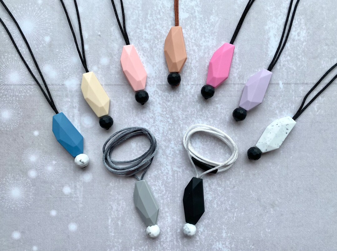 Fidget Necklace, Stimm Toy, Fidget Toy Adult, Geometric Necklace ...