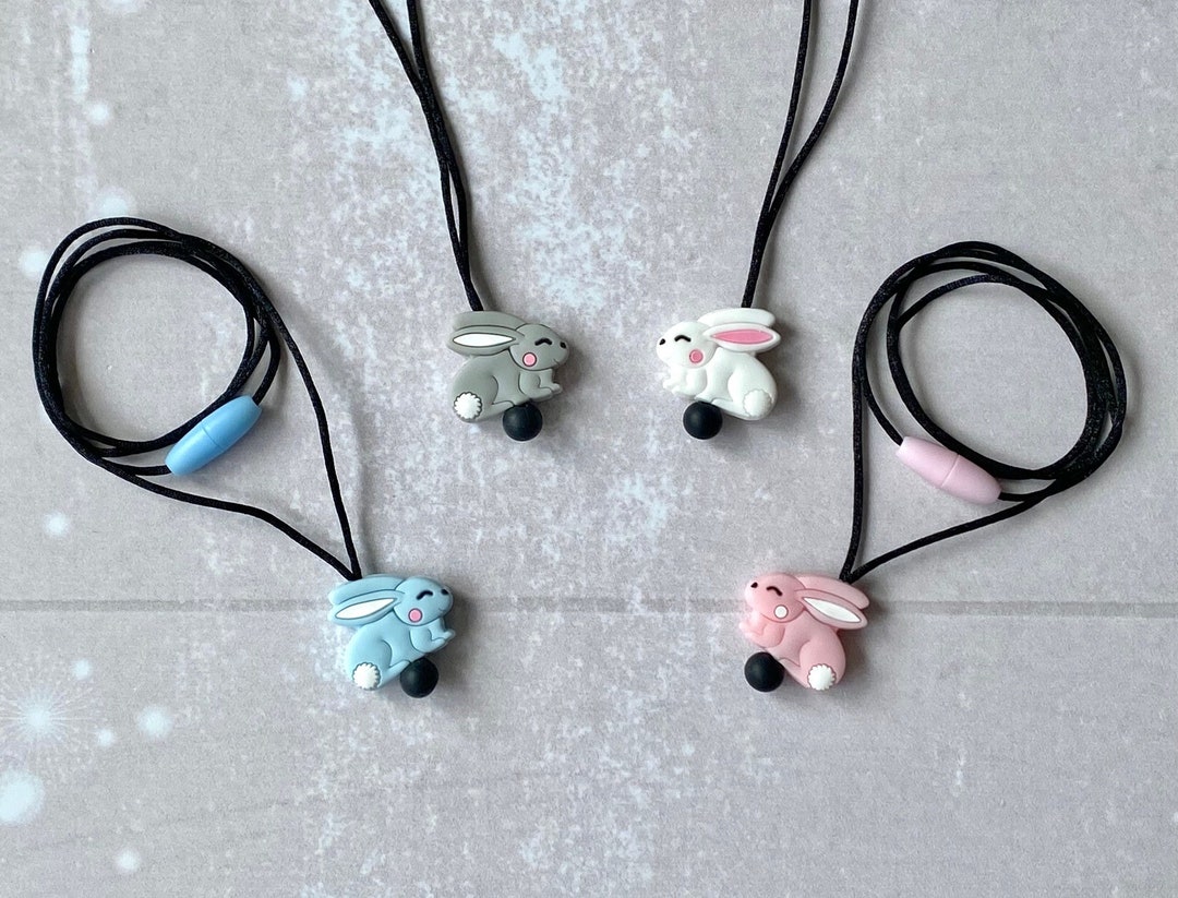 Fidget Necklace Bunny, Stim Toy, Fidgets, Sensory Toys, Stim Jewelry ...
