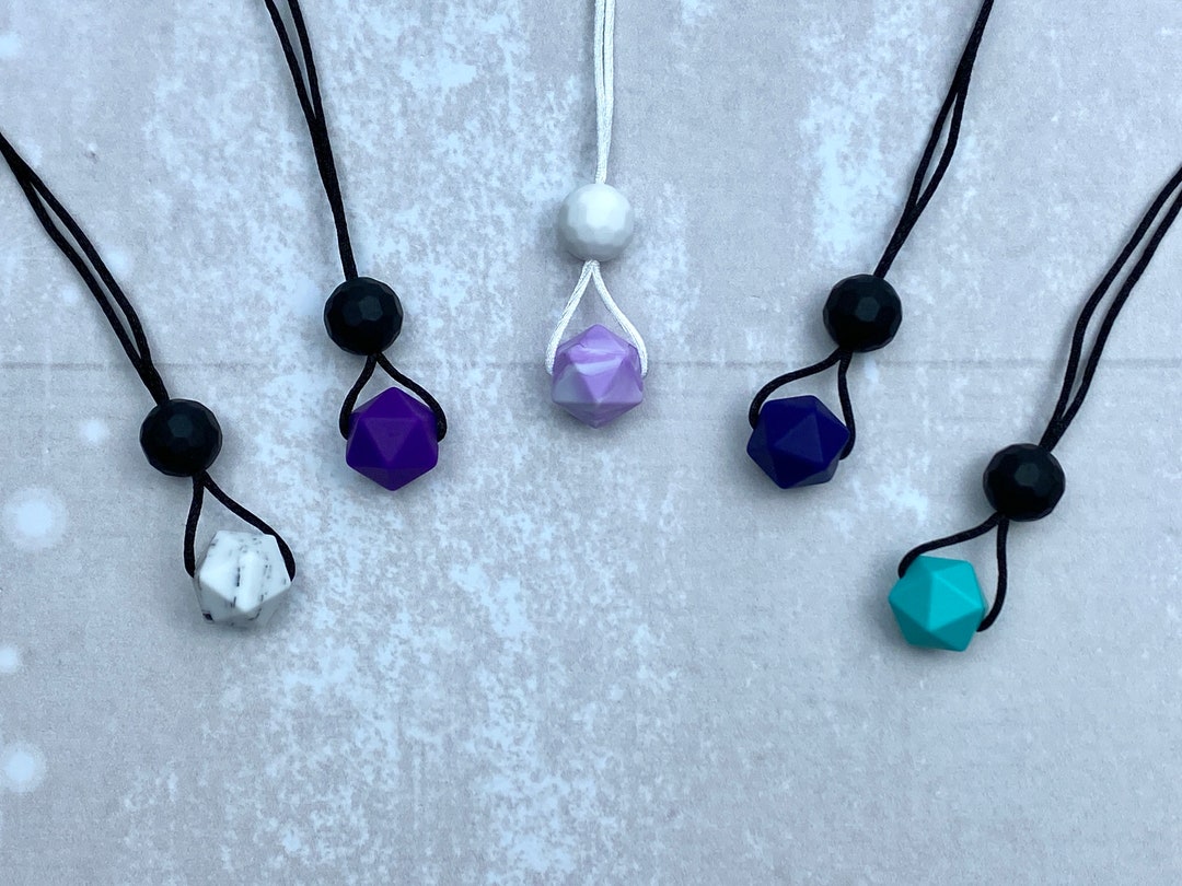 Silicone Fidget Necklace, Hexagon Stim Jewelry, Sensory Toy - Etsy