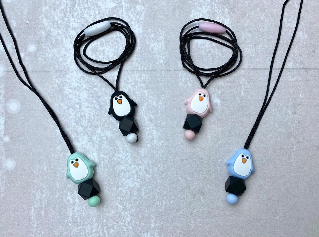 Fidget Necklace, Pinguin, Stim Toy, Fidgets, Sensory Necklace, Adult ...
