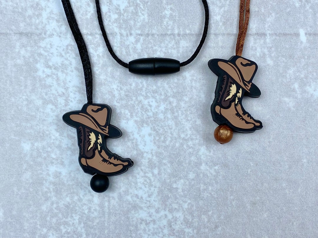 Cowboy Boot Necklace, Adult Fidget Toys, Fidget Jewelry, Stimm Toy ...