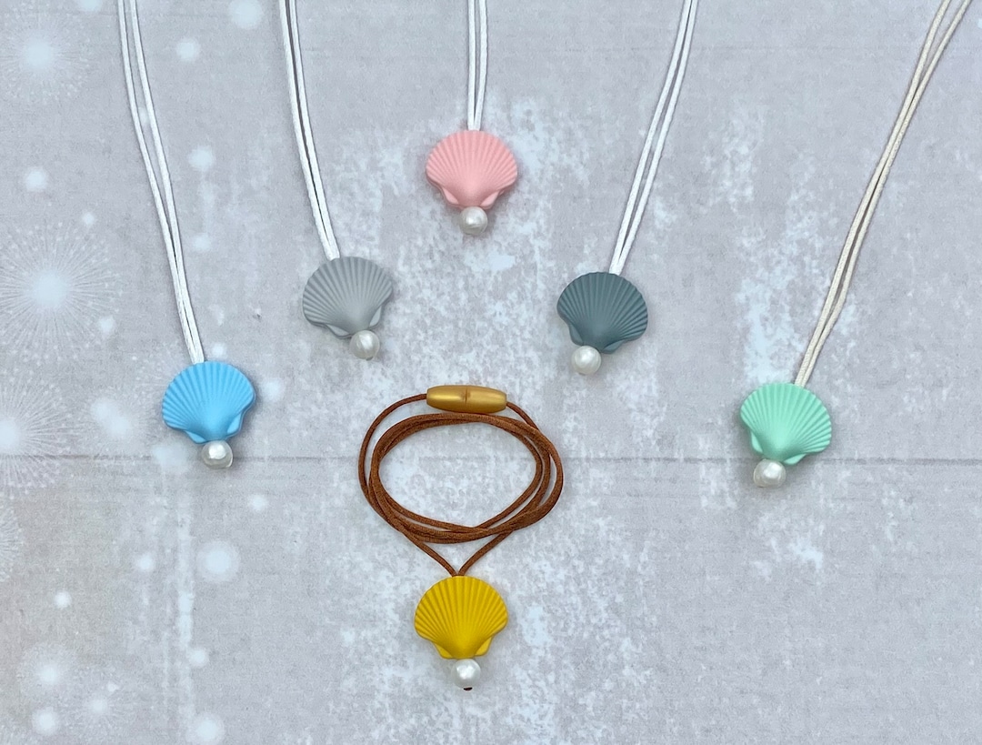 Seashell Necklace, Summer Jewelry, Stim Toy, Adult Fidget Toys, Sensory ...