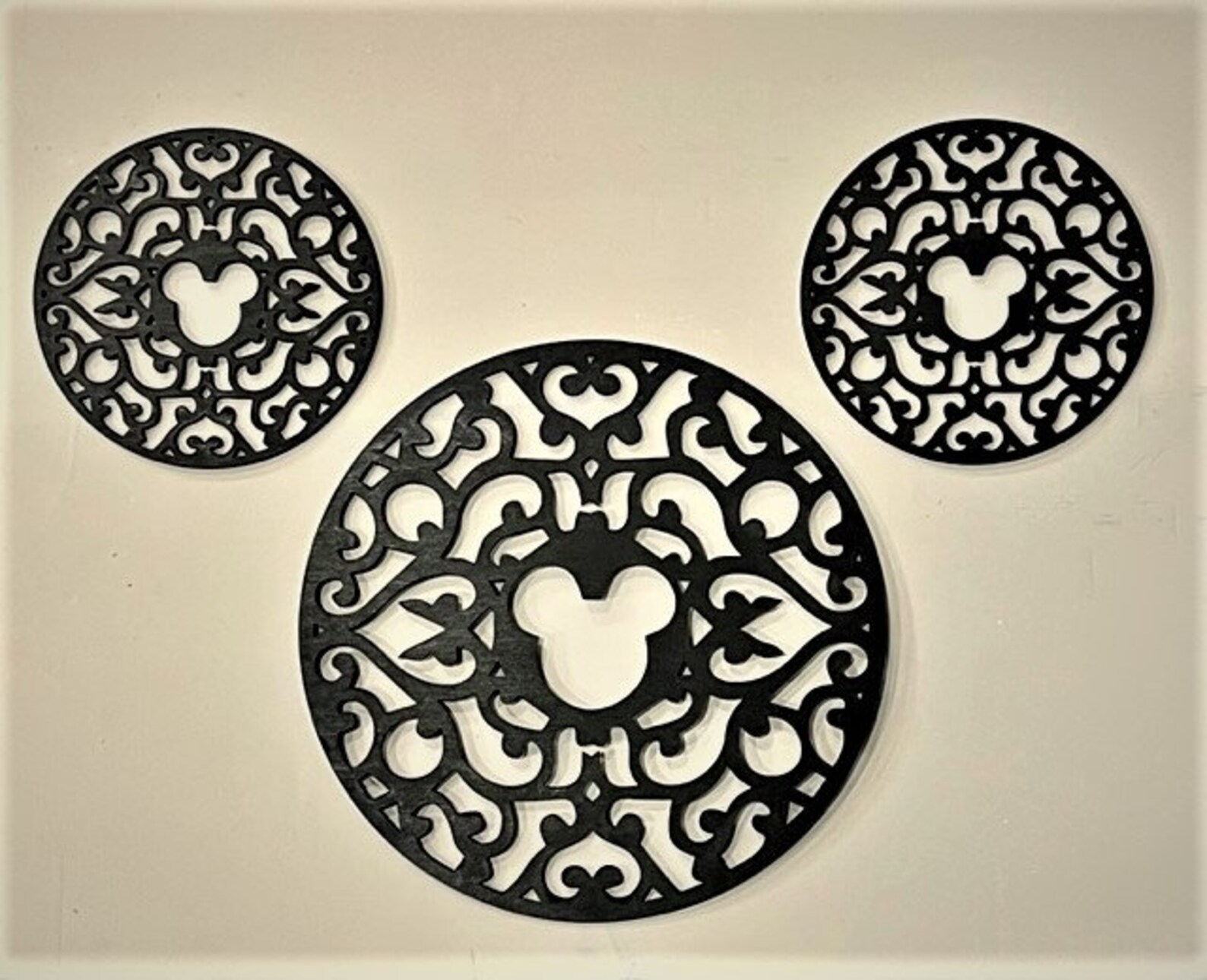 Mickey Wall Decor Rounds 3 Pc Set - Etsy