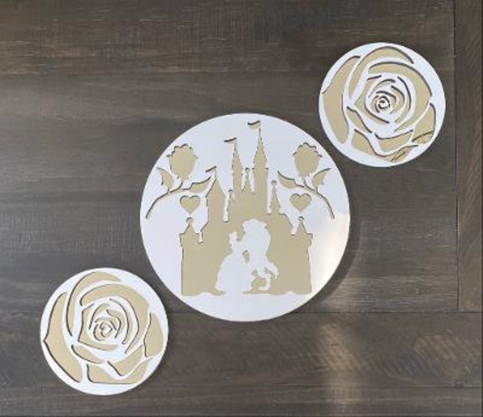 Beauty and the Beast Mirror Trio NEW Options Available | Etsy