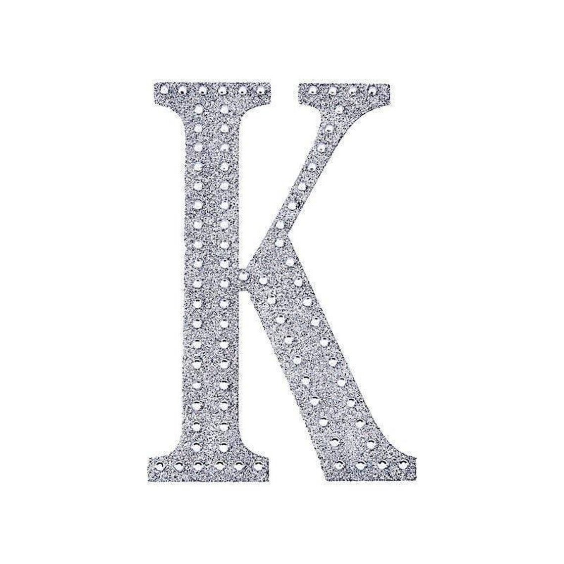 4 in Letter K Silver Self-Adhesive Rhinestones | Etsy