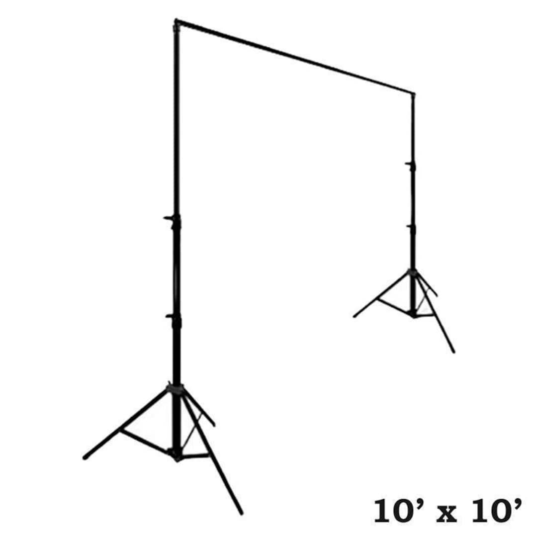 10 Feet X 10 Feet Black Photo Backdrop Stand Kit - Etsy