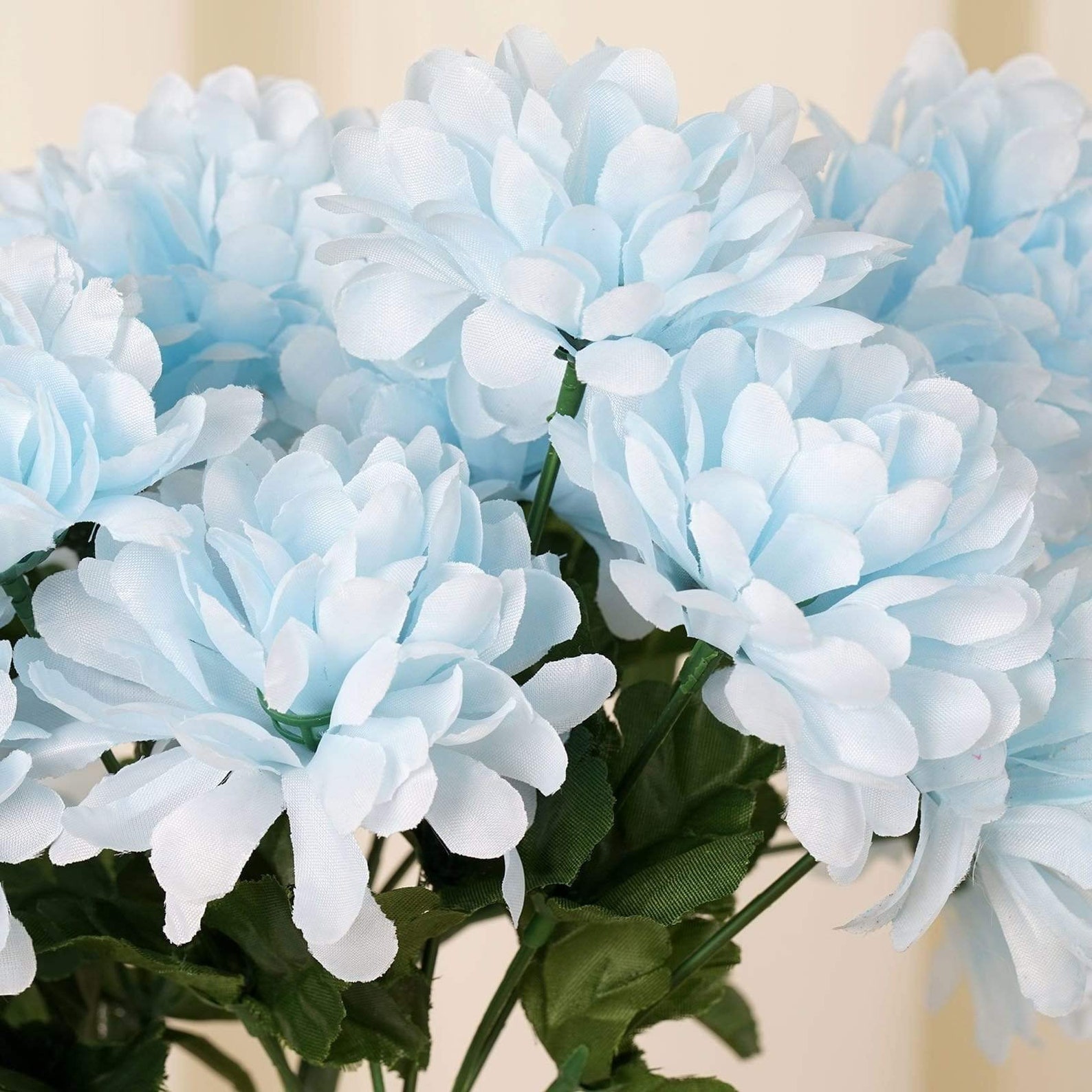 84 Light Blue Chrysanthemum Mums Silk Artificial Flowers | Etsy