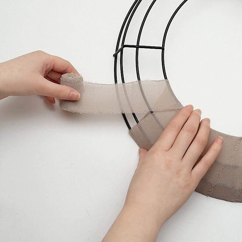 14 in Wide Black Metal Round Hoop Hanging Wreath Frame - Etsy