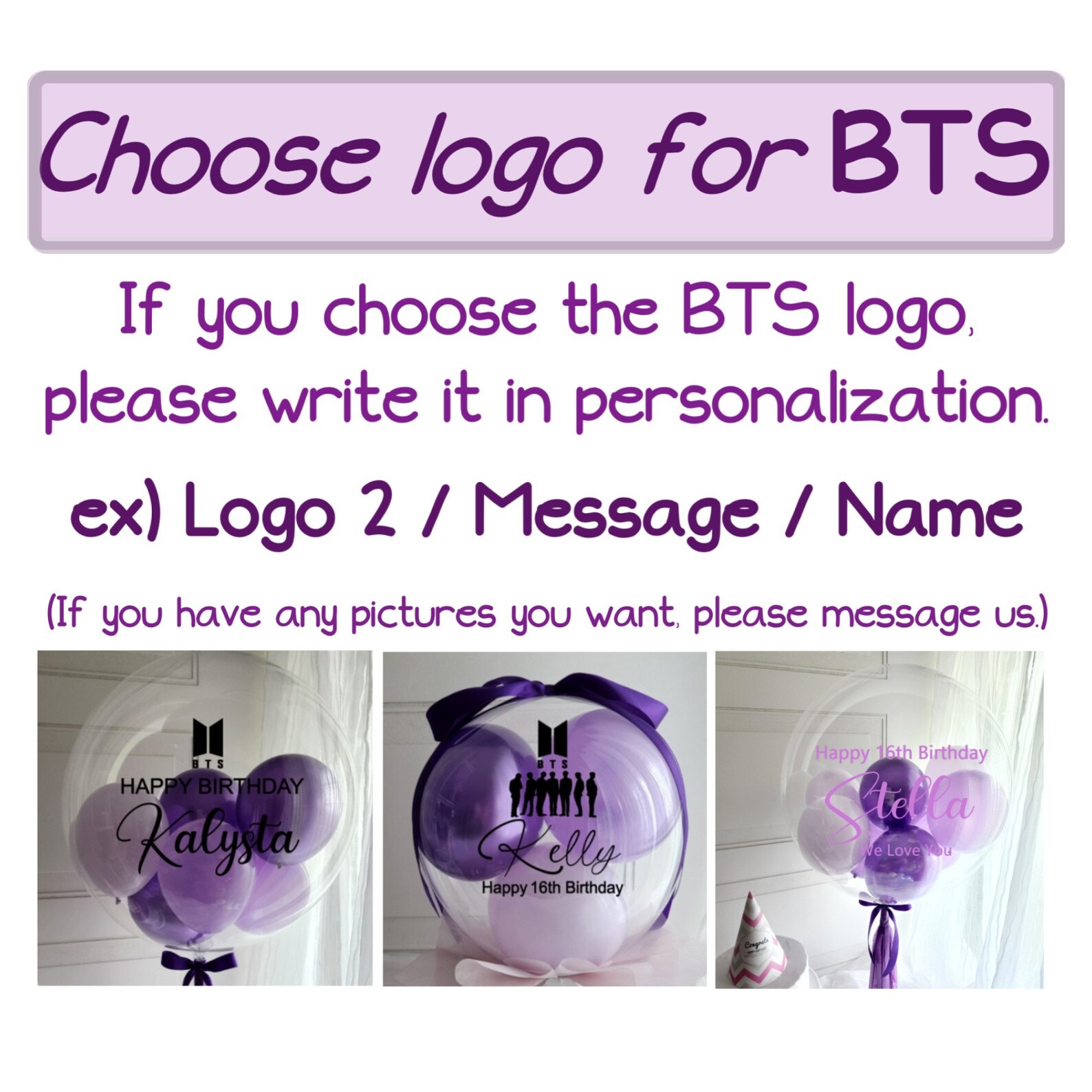 Chrome Puple BTS Mini Bubble Balloon Anniversary Gift - Etsy