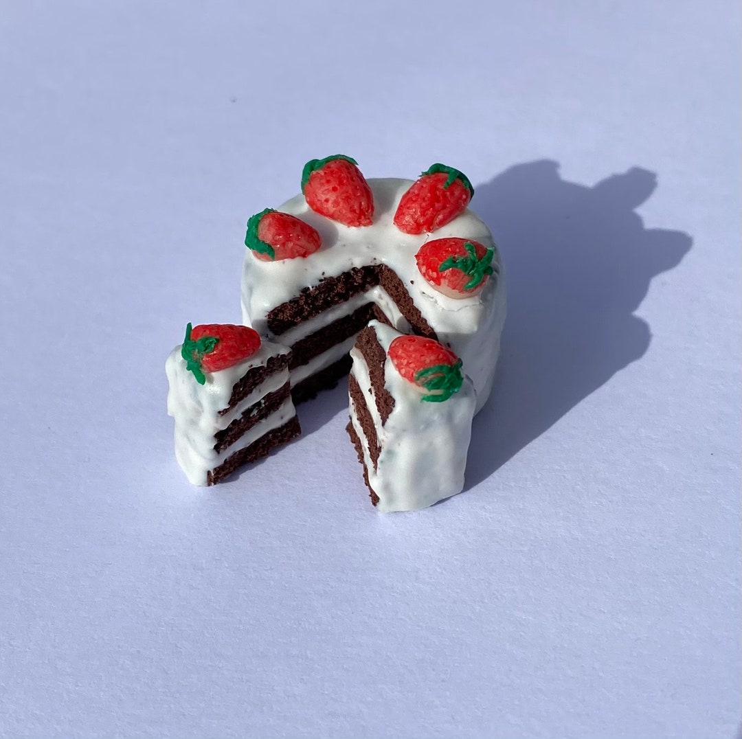 Fimo Chocolate Cake With Cream Filling - Etsy