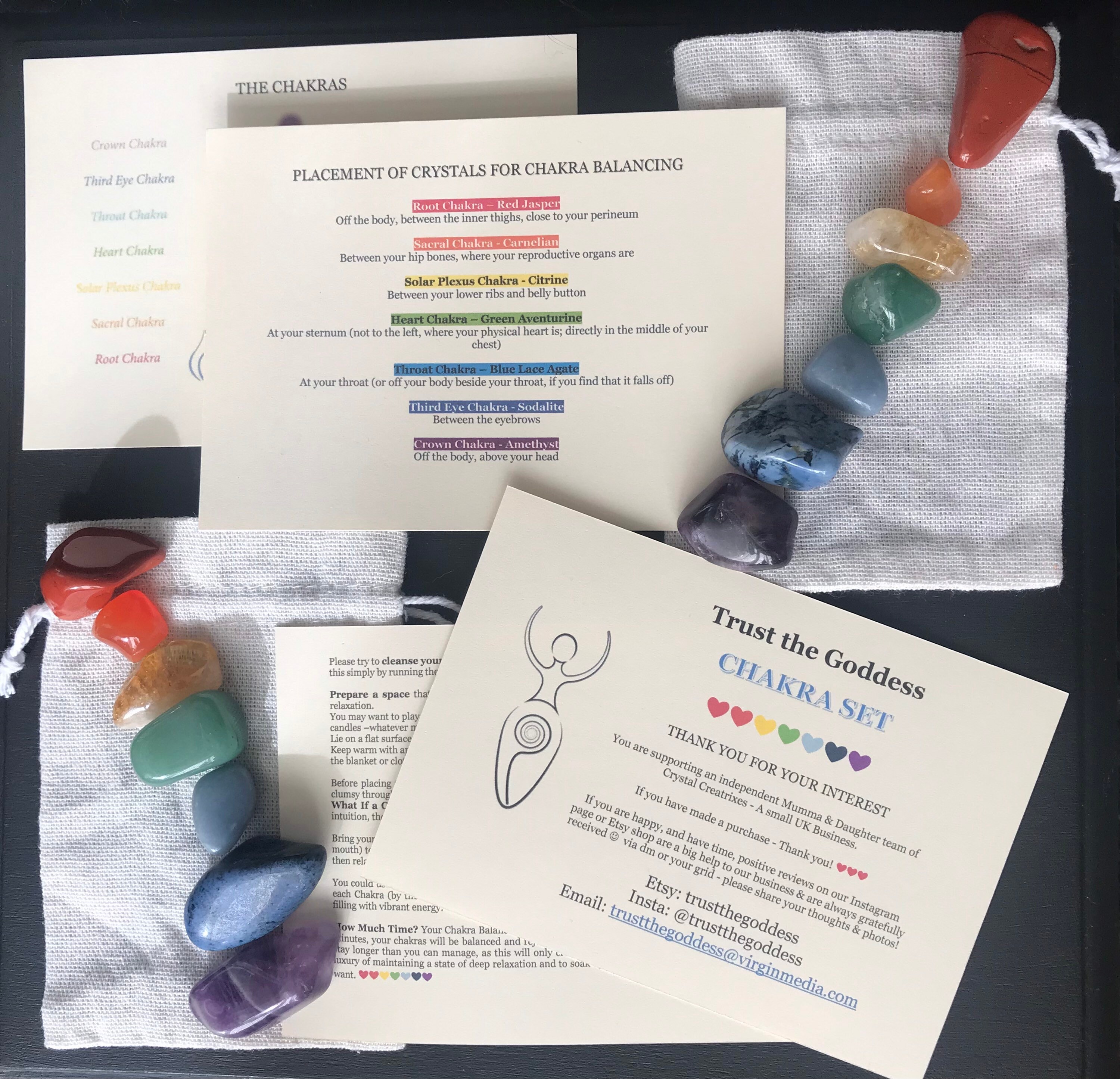 7 Chakra Crystals. Chakra Set. Chakra Balancing Crystal Set With ...