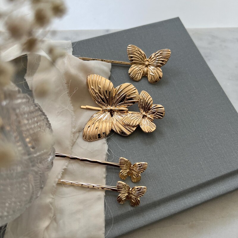 Butterfly Hair Pins - Etsy