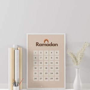 Ramadan Calendar Countdown, Printable, Digital Download, Ramadan Decor ...