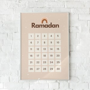 Ramadan Calendar Countdown, Printable, Digital Download, Ramadan Decor ...