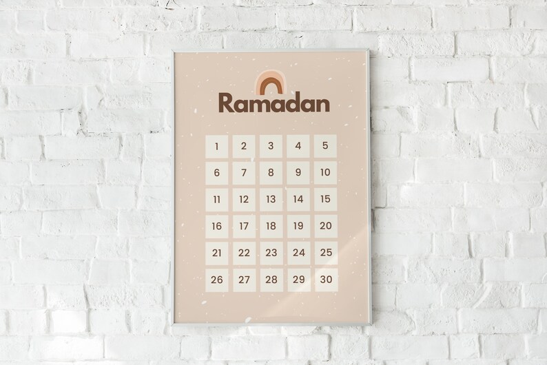Ramadan Calendar Countdown, Printable, Digital Download, Ramadan Decor ...