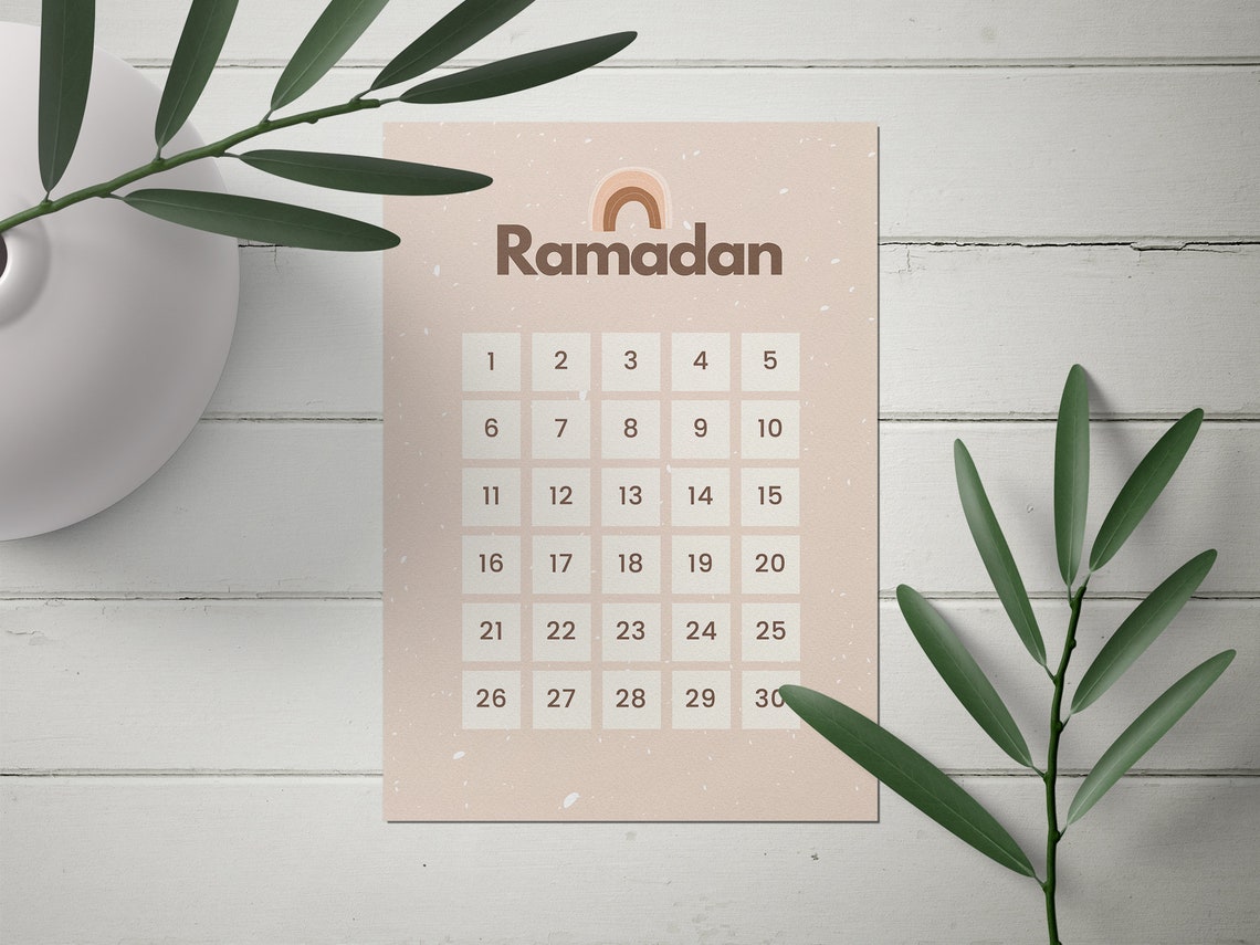 Ramadan Calendar Countdown, Printable, Digital Download, Ramadan Decor ...