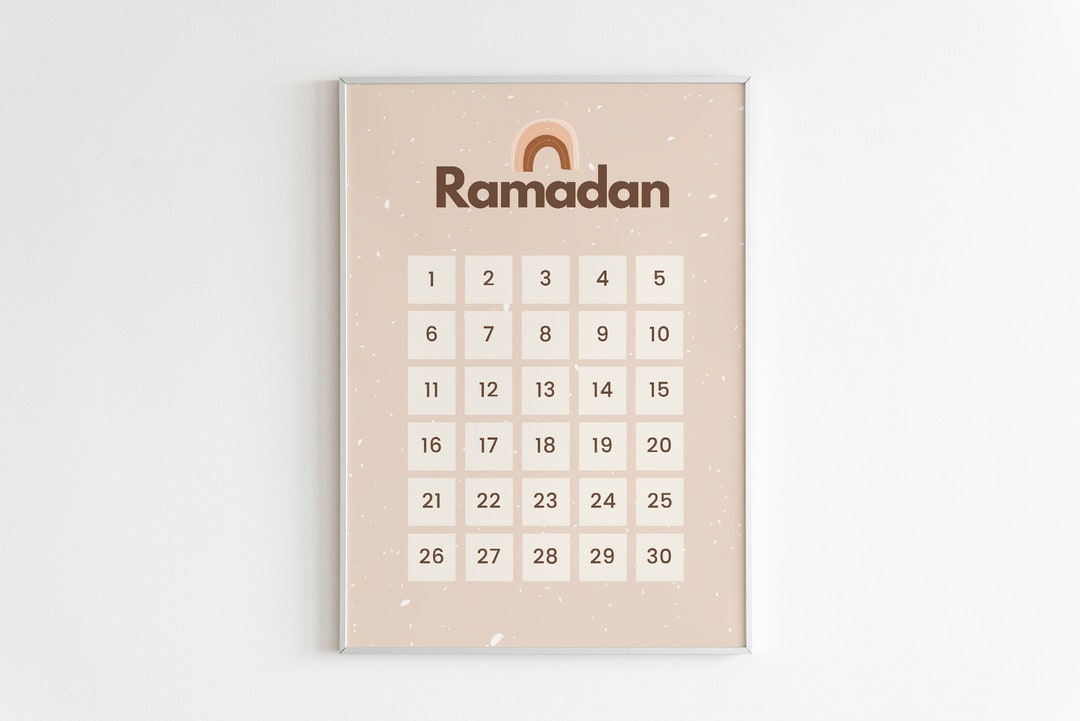 Ramadan Calendar Countdown, Printable, Digital Download, Ramadan Decor ...