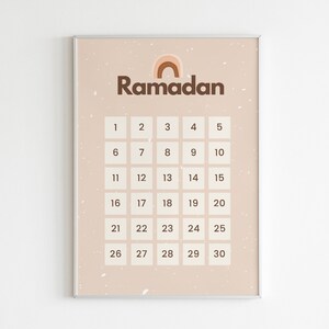 Ramadan Calendar Countdown, Printable, Digital Download, Ramadan Decor ...