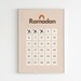 Ramadan Calendar Countdown, Printable, Digital Download, Ramadan Decor ...