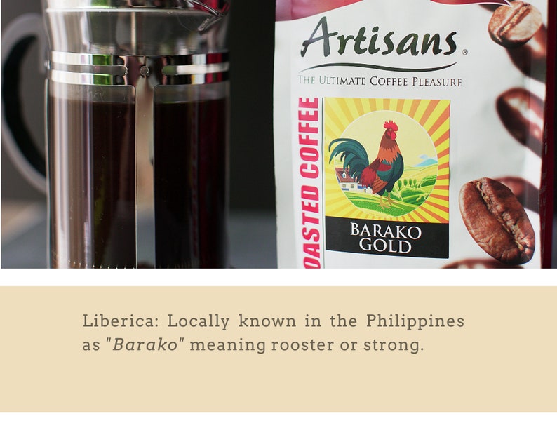 Artisans Philippine Liberica Coffee, Barako Gold DARK BEANS, 100% ...
