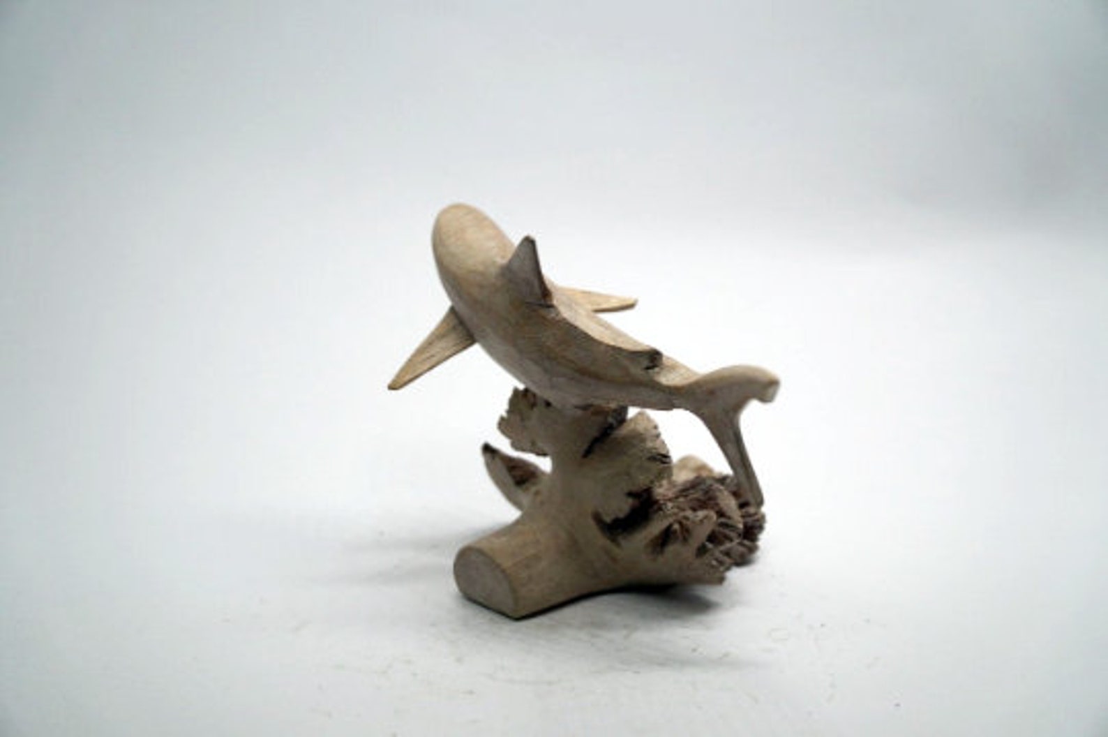 Shark Sculpture, Shark Wood Carving, Shark Parasit, Home Decor, Wooden ...