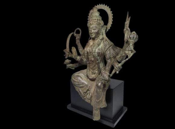 Antique Mahakali Sitting Statue, Kali Statue, Parvati, Durga, Hindu God ...