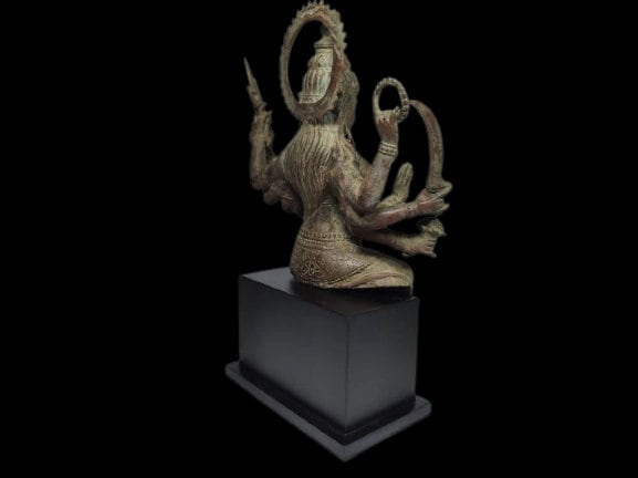 Antique Mahakali Sitting Statue, Kali Statue, Parvati, Durga, Hindu God ...