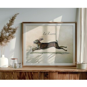 Folk Art Rabbit Watercolor Illustration | Vintage Hare Downloadable ...